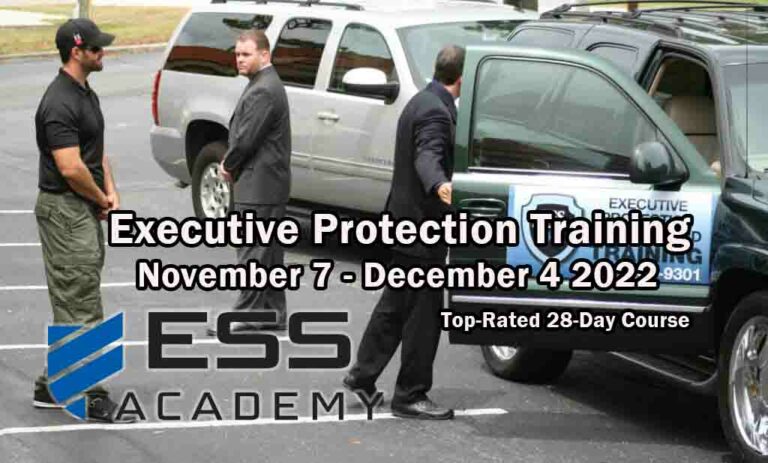 Executive Protection Training - November 2022 - ESS Academy